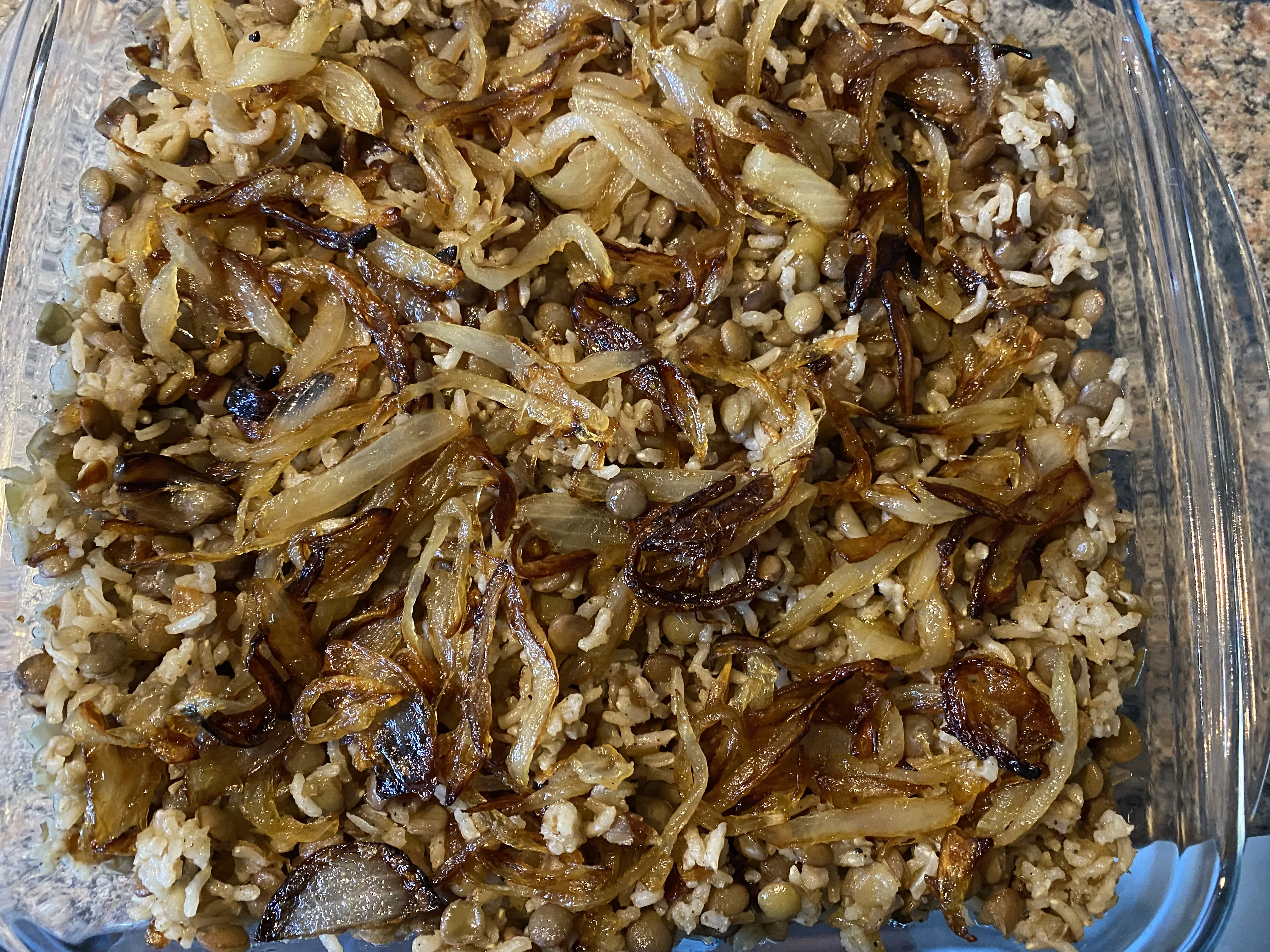 Mdardara - Lebanese Rice with Lentils and Caramelized Onions | Culinae ...